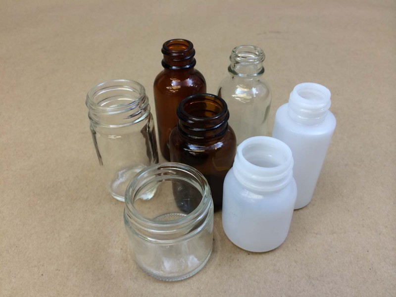 1 oz glass containers and plastic containers bottles and jar | Yankee ...