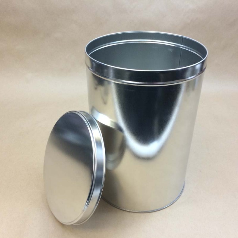 Large Silver Tin Cans | Yankee Containers: Drums, Pails, Cans, Bottles ...
